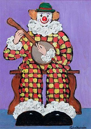 Gladys MacCabe | Clown Playing the Banjo | MutualArt