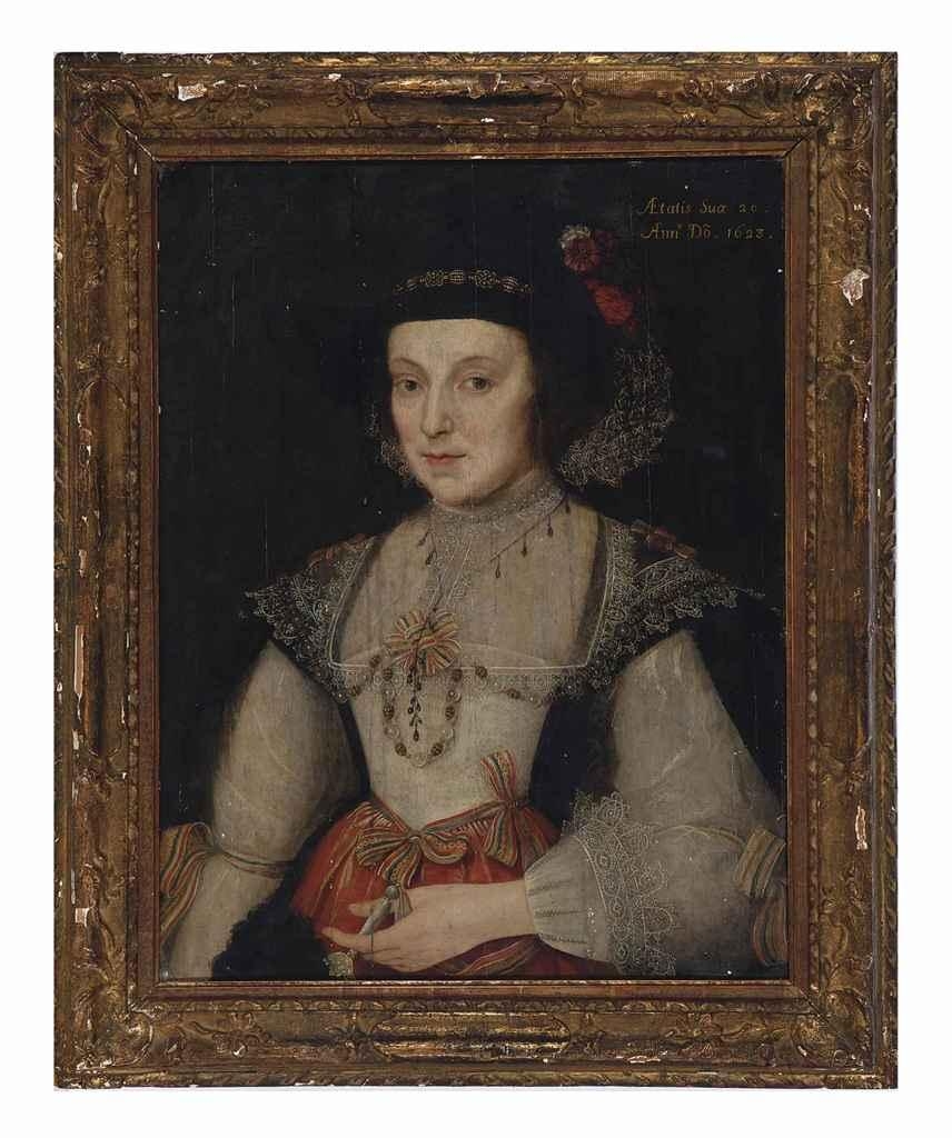 British School, 17th Century | Portrait of a lady, aged 62, three ...