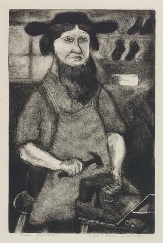 Christian Newswanger | 3 Works: Amish Shoemaker; Amish Butcher ...