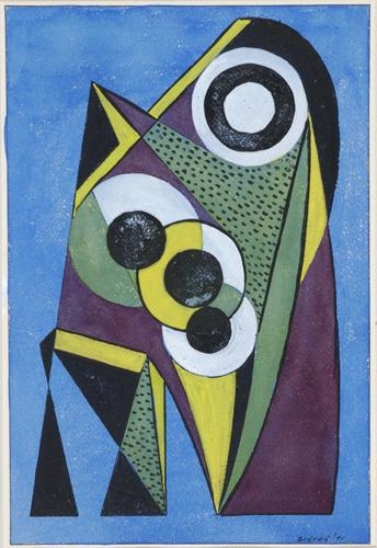 Thomas Eldred | Modernist Compositiion with Green, Rose and Red (1941 ...