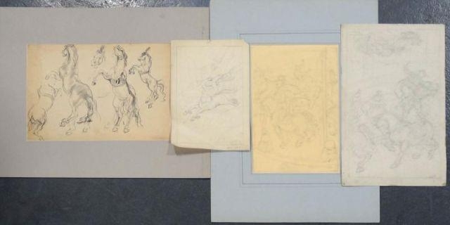 Hyman Bloom | 6 Works: Figure amongst rocks, Male studies | MutualArt