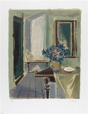 Joseph Floch | Atelierszene mit Blumen (1958) | MutualArt