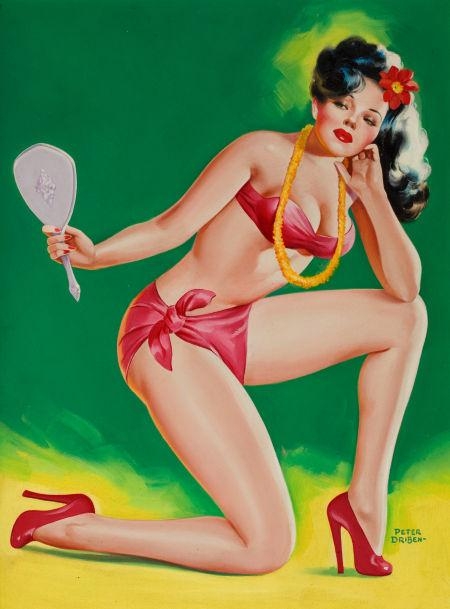 Peter Driben | Admiring Myself, Titter magazine cover (1946) | MutualArt