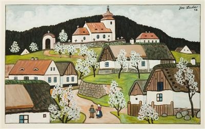 Josef Lada | Building a Snowman (1949) | MutualArt