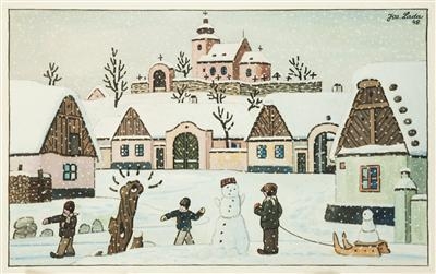 Josef Lada | Winter (1948) | MutualArt