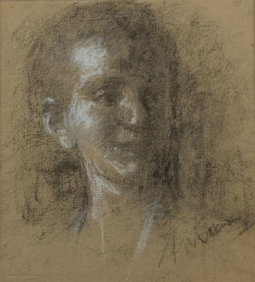 Antonio Mancini | Portrait of a young man | MutualArt