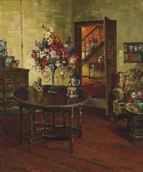 Herbert Davis Richter | Intérieur aux fleurs | MutualArt