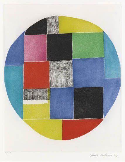 Sonia Delaunay | 2 Works: Composition within a Circle; Composition with ...