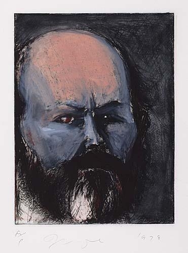 Jim Dine | Self-Portrait with Oil Paint (1978) | MutualArt