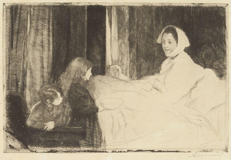 Albert Besnard | Femme Debout, le Pied sur un Fauteuil (1889) | MutualArt