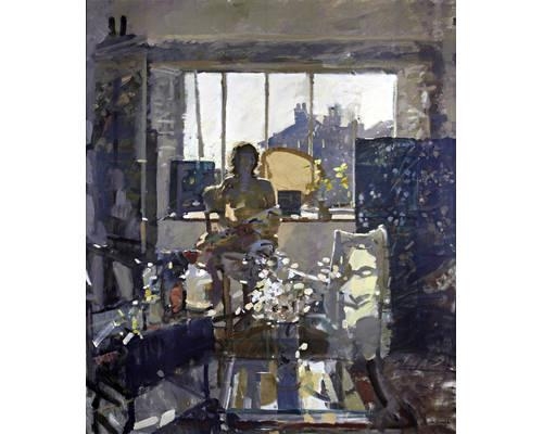Ken Howard | Winter Sunlight, The Red Parasol | MutualArt