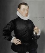 Lorenz Strauch | Portrait of a young man aged 19 (1583) | MutualArt