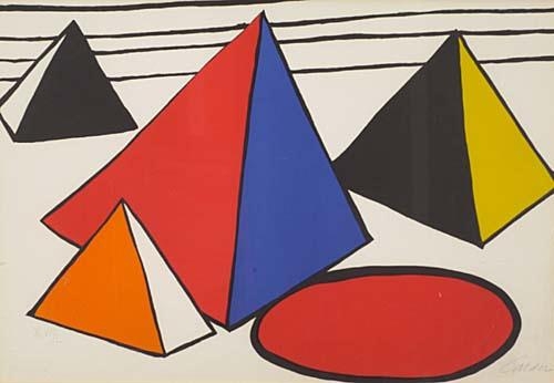 Alexander Calder | Pyramids and Circle | MutualArt
