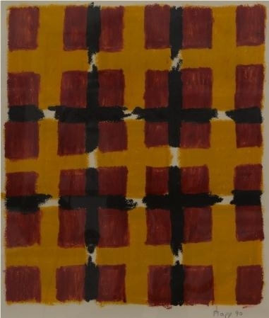 Jon Plapp | Untitled (Black and Gold Crosses) (1990) | MutualArt