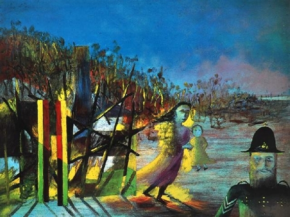Sidney Nolan | Mrs Reardon at Glenrowan | MutualArt