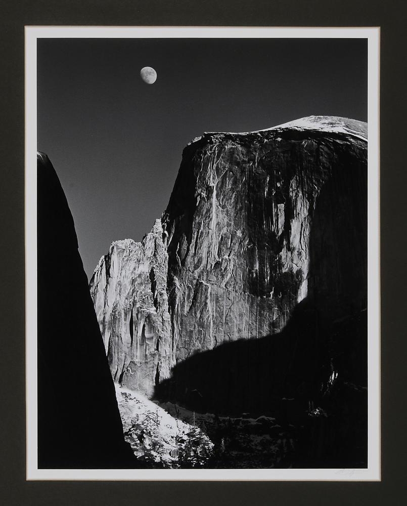 Ansel Adams | Half Dome & Moon, Yosemite National Park | MutualArt