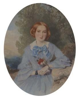William Buckler | Female portrait in landscape (1855) | MutualArt