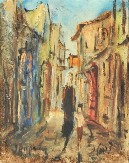 Zvi Raphaeli | Jerusalem Street Scene | MutualArt