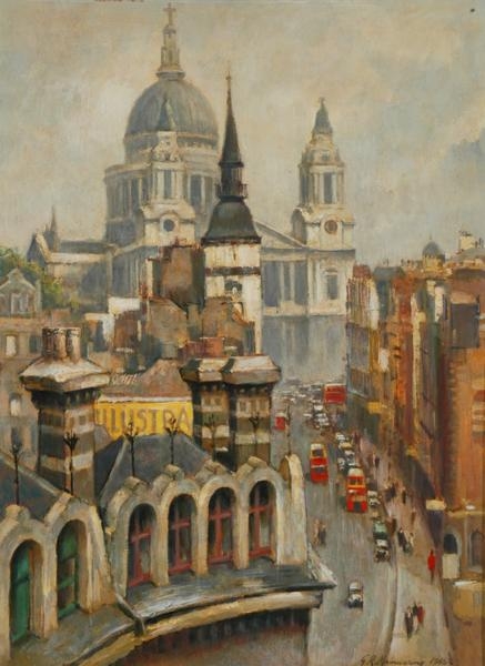 Geoffrey Mainwaring | Ludgate Hill (1946) | MutualArt