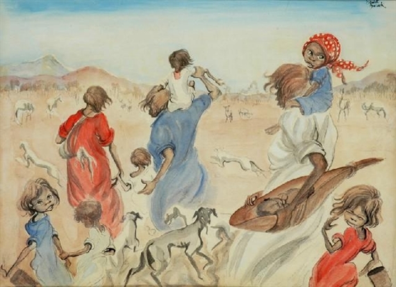 Elizabeth Durack | Aboriginal Family | MutualArt