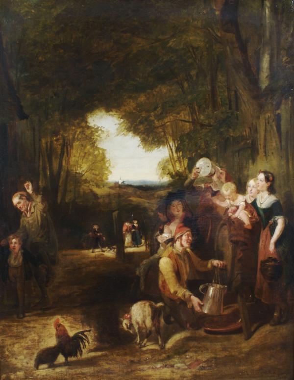 J. P. Knight | Pastoral Scene with Figures (1837) | MutualArt