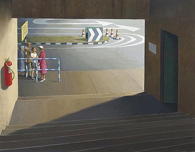 Jeffrey Smart | Approach to a City III (1968 - 1969) | MutualArt