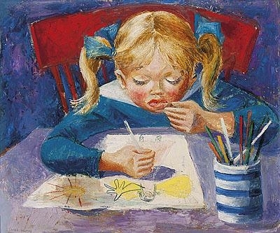 Elaine Haxton | Portrait of Kate Hodgkinson drawing | MutualArt