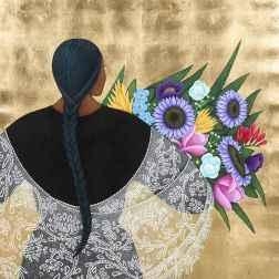 Nivia Gonzalez | Two works: Woman with Flowers; Woman with Umbrellas ...