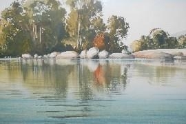 John Hinge | River Landscape (1981) | MutualArt