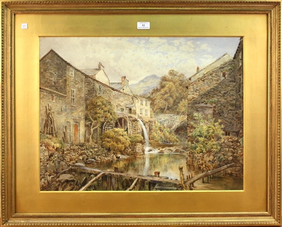 David O.P.M. Harrison | View of the Watermill at Ambleside in the Lake ...