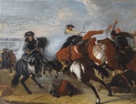 Johann Philipp Lembke | A mounted skirmish | Compare similar artworks ...