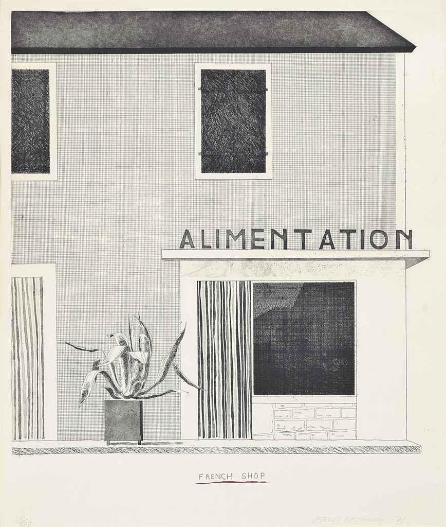 David Hockney | FRENCH SHOP (1971) | MutualArt