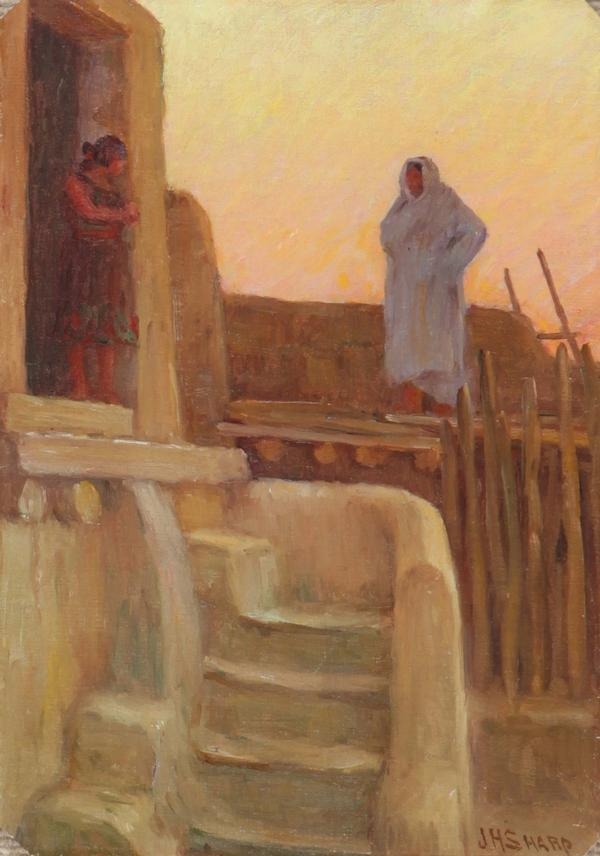Joseph Henry Sharp | The Old Old Story | MutualArt