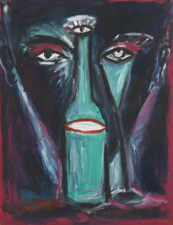 Helmuth Middendorf | MYSTERIOUS PAINTING: HEAD RUNNER (1984) | MutualArt