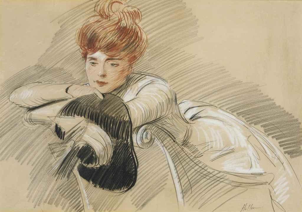 Paul César Helleu | Portrait of Madame Helleu | MutualArt