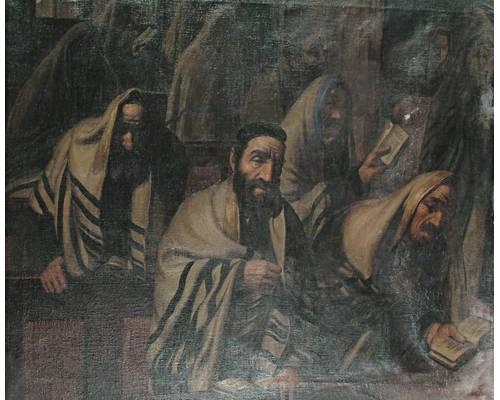 Michael Gilbery | Jews at prayer on the Day of Atonement | MutualArt