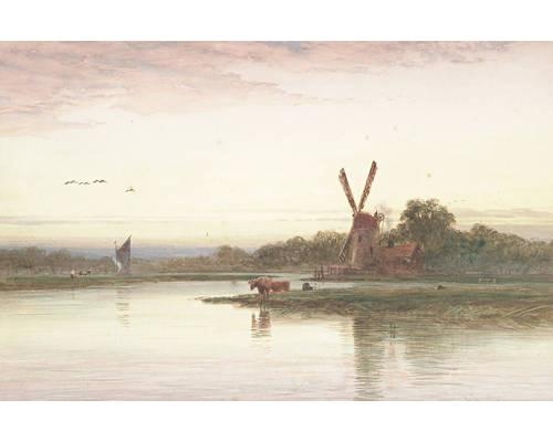 Arthur Henry Enock | A river scene at sunset | MutualArt