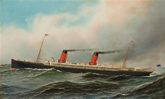 Antonio Jacobsen | The SS Lucania (1896) | MutualArt