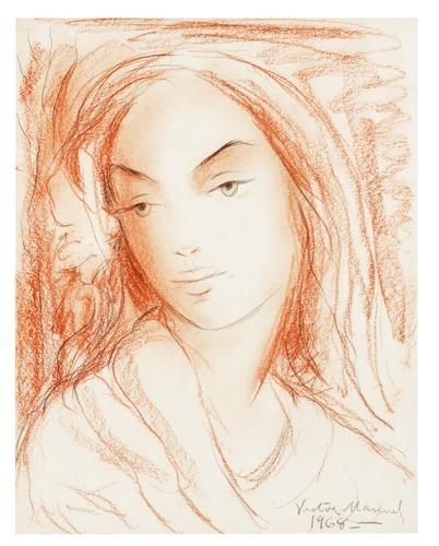 Victor Manuel | Womans portrait (1968) | MutualArt