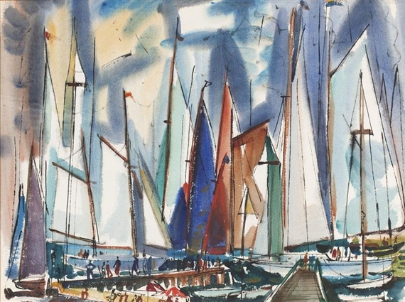 Phil Dike | The Sunday Boats | MutualArt