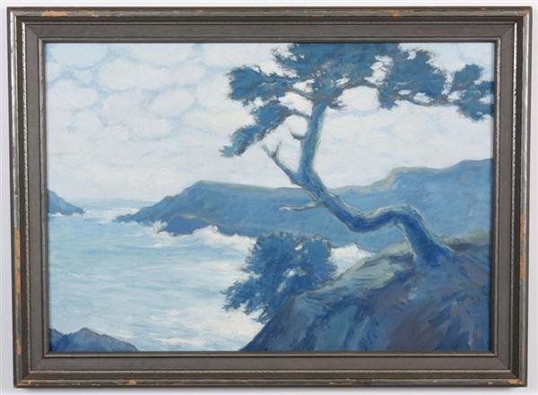 Ross G. Gill | Coastal landscape with cliffs | MutualArt