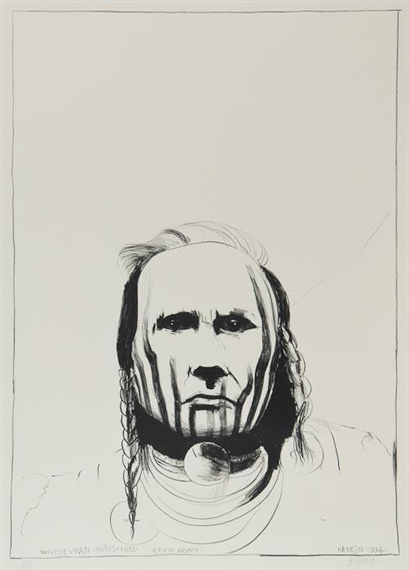 Leonard Baskin | Crow Scout, White Man Runs Him | MutualArt