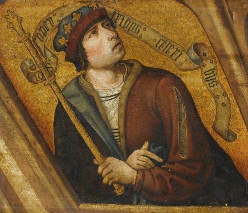 Castillian School, 15th Century | A male Saint (Circa 1500) | MutualArt