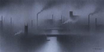 Marc Grimshaw | Industrial city landscape | MutualArt