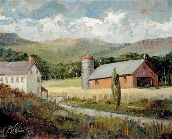 Fred Weber | BARN IN LANDSCAPE | MutualArt