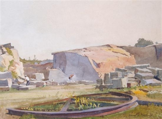 Edmond James Fitzgerald | Untitled (Quarry Scene with Workers) | MutualArt