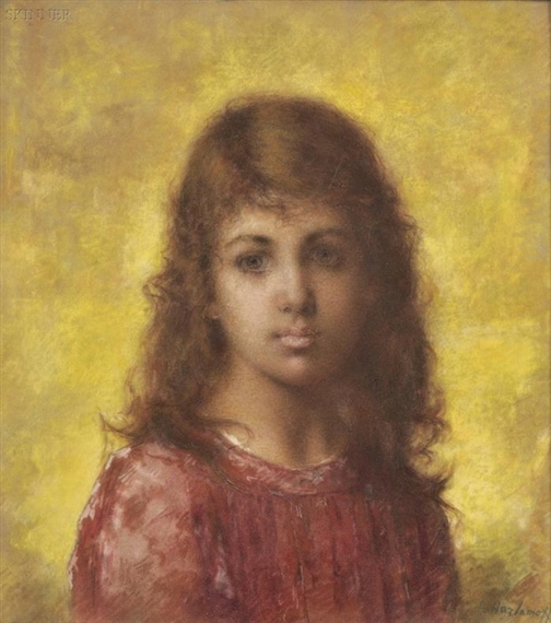 Alexej Harlamoff | Portrait of a Young Girl in Red / A Krasnodar Type ...