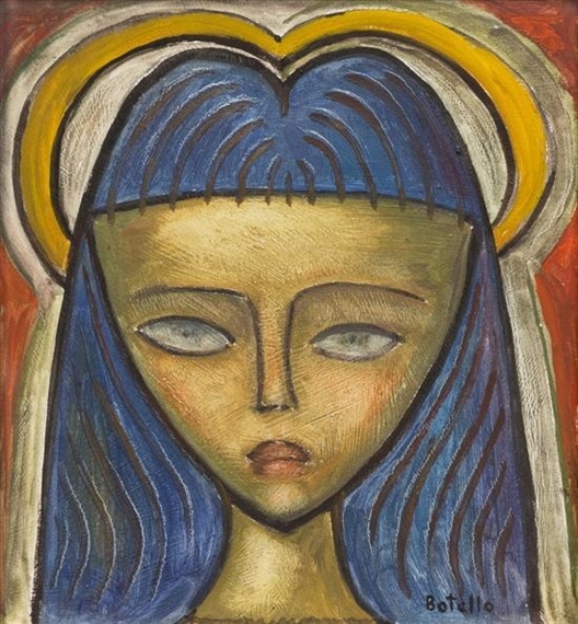 Ángel Botello | Portrait of a Girl (Circa 1960) | MutualArt