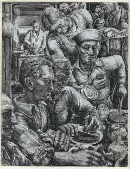 David Fredenthal | Men Drawing (1940s) | MutualArt