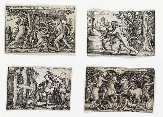 Hans Sebald Beham | Four works: The Labors of Hercules (1542 - 1548 ...